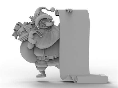 3d File 3d Model Stl File For Cnc Router Laser And 3d Printer Santa With