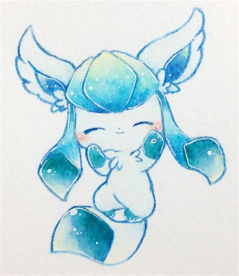 Glaceon Eevee Cute Pokemon Eeveelutions Pokemon Fan Art Pokemon Art