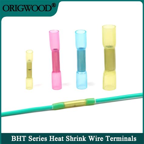 Wireterminal Heat Shrinkable Tube Bht0 5 Bht1 25 Bht2 Bht5 For Awg22 10 Waterproof Butt Crimp 