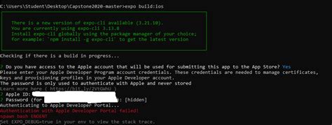 Javascript I Having Trouble Building Expo App For IOS Why Can T I Build The App For IOS