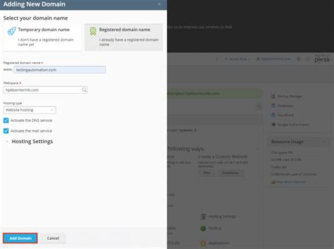 how to add and remove domains in plesk hostpapa support