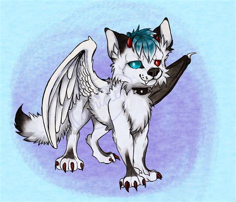 Demon Angel Chibi Wolf By Canidor On Deviantart