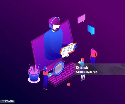 기술 지원현대 다채로운 아이소메트릭 벡터 일러스트 레이 션 가상현실에 대한 스톡 벡터 아트 및 기타 이미지 가상현실 가상