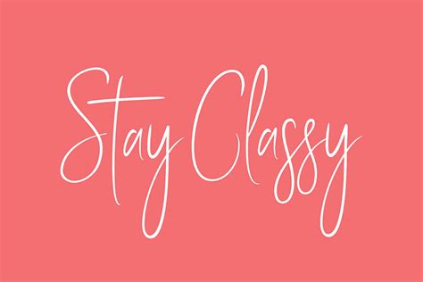 Free Stay Classy Script Font