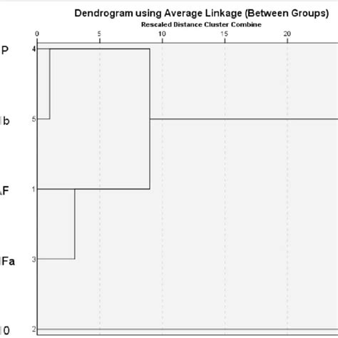 Dendrogram Resulting In Hierarchical Clustering Performed On The Five Download Scientific