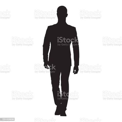 정장 에 사업가 앞으로 걷고 고립 된 벡터 실루엣 젊은 잘 생긴 남자 에 정장 의류 등에 대한 스톡 벡터 아트 및 기타 이미지