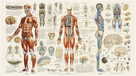 Premium Photo A Comprehensive Schematic Of The Human Body Showing