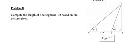 Solved Problem 8 Compute The Length Of Line Segment Bd Based