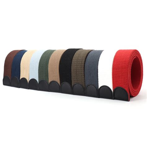 남녀공용 전술 캔버스 벨트 스트랩 바디 버클 없음 너비 38cm 통기성 110 140 160cm 길이 다양한 색상남성용 벨트 Aliexpress