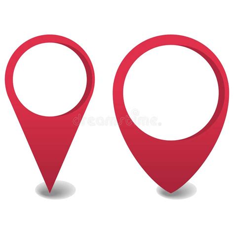 Gpsnavigator Pin Mock Up With Map On White Background Vector Illustration Stock Illustration