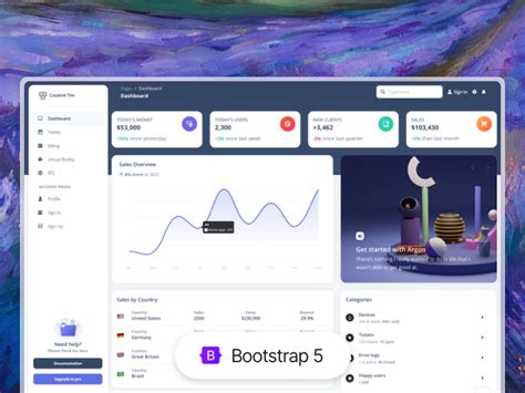 Argon Dsahboard 3 Free And Open Source Dashboard For Bootstrap 5