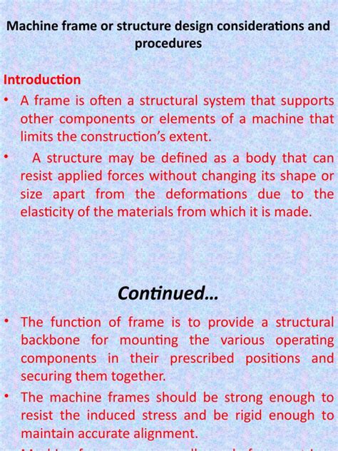 Machine Frame Or Structure Design Considerations And Procedures Pdf