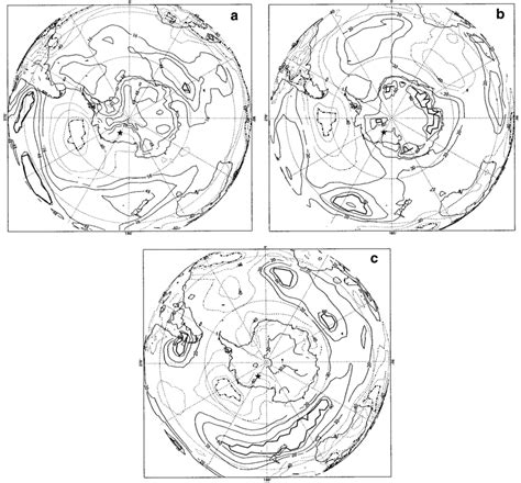 Spatial Correlation Patterns For The Period 1985 1994 Between Monthly
