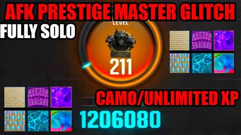 NEW AFK PRESTIGE MASTER GLITCH SOLO CAMO UNLIMITED XP GLITCH BO GLITCHES BO ZOMBIES