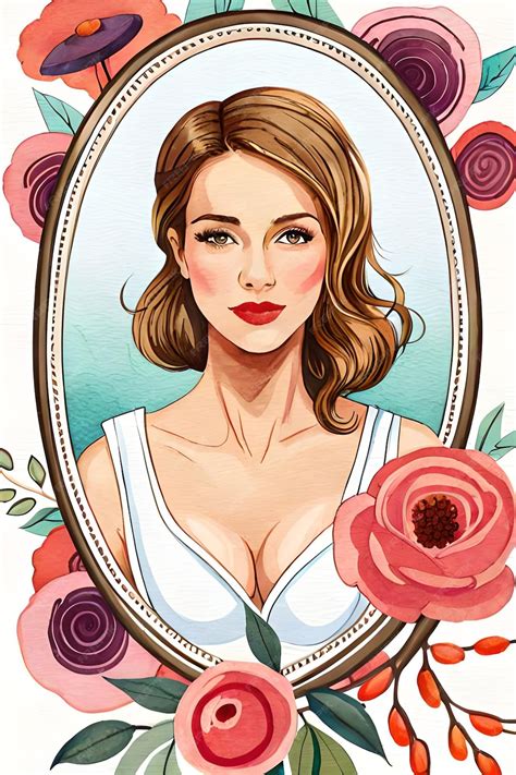 Premium Photo Hand Drawn Floral Wedding Invitation Card Template