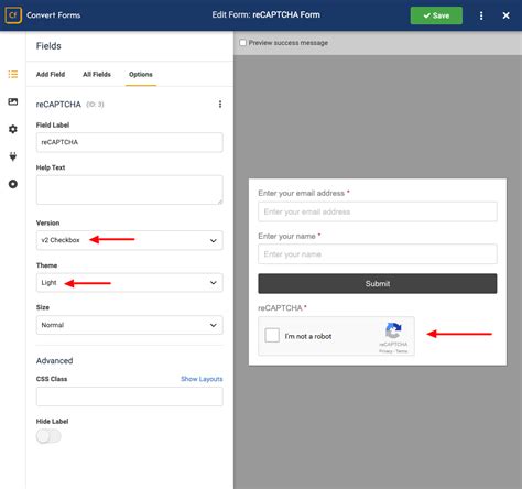 Setting Up Google ReCAPTCHA Convert Forms