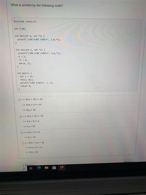 Solved What Is Printed By The Following Code Include Int Chegg