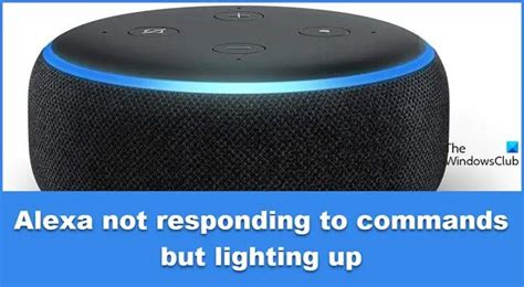 alexa not responding to commands but lighting up