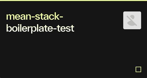 Mean Stack Boilerplate Test Codesandbox