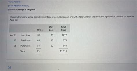 Solved View Policies Show Attempt History Current Attempt In Chegg