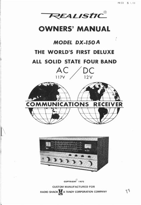 Radio Shack Dx 150a Op Manual With Schematic Tradebit