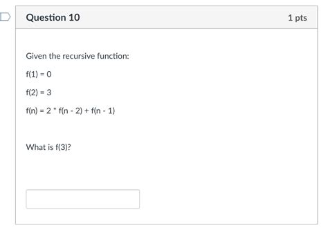 Solved Question 9 1 Pts True Or False Infinite Recursion