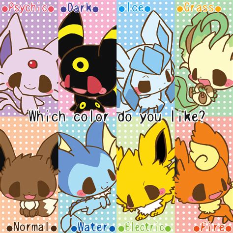 Chibi Pokemon Eevee Evolutions By Neoncookies987 On Deviantart