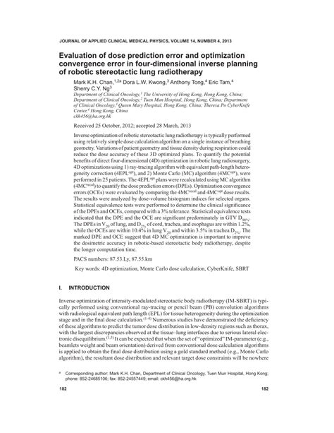 Pdf Evaluation Of Dose Prediction Error And Optimization Convergence