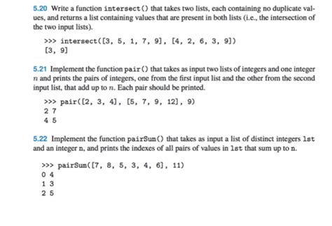 Solved 520 Write A Function Intersect That Takes Two
