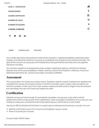 Biostatistics Methods Part Edukite PDF