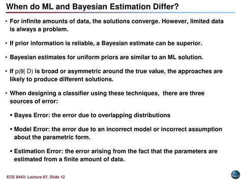 Ppt Lecture 07 Maximum Likelihood And Bayesian Estimation Powerpoint