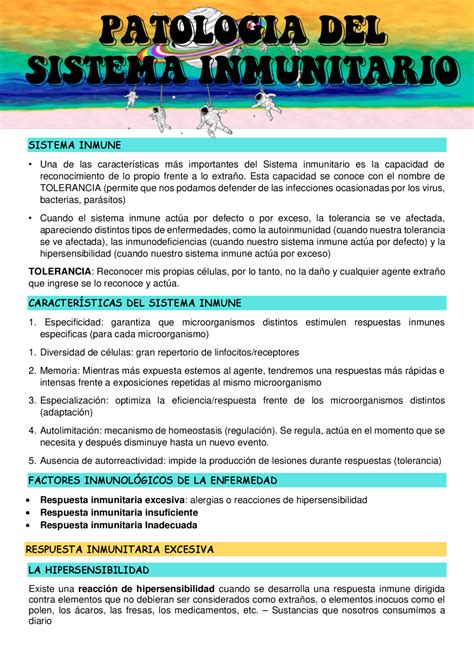 Sistema Inmune Resumen Apuntes De Inmunología Docsity