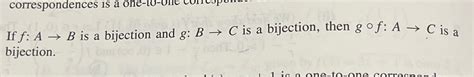 Solved If Fa→b ﻿is A Bijection And Gb→c ﻿is A Bijection