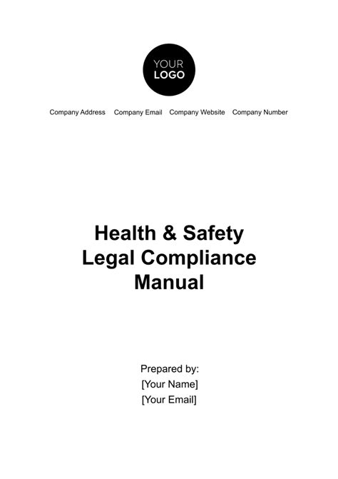 Health And Safety Legal Compliance Manual Templates Edit Online