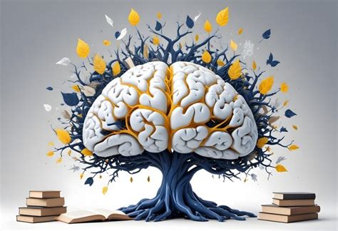 Tree Emerges From Human Brain Creative Concept Of Knowledge Premium AI Generated Image