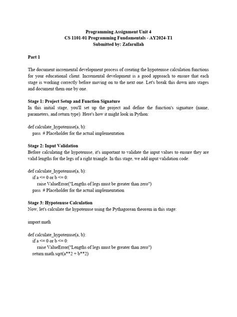 Programming Assignment Unit 4 Pdf