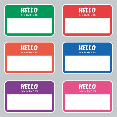 Free Printable Name Tag Template Printable Templates