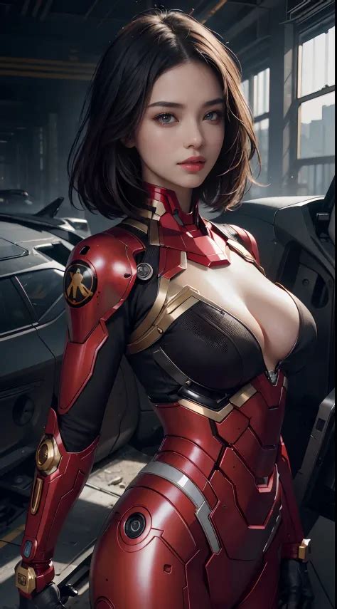 Beautiful Short Hair Defines Body Wearing Flash Cosplay Seaart Ai
