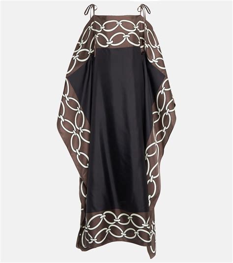 Valentino Chain 1967 Silk Kaftan In Multicoloured Endource