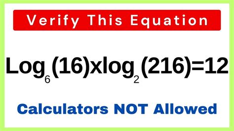A Nice Logarithmic Equation Important Solve Logarithmic Equation With Different Bases Youtube