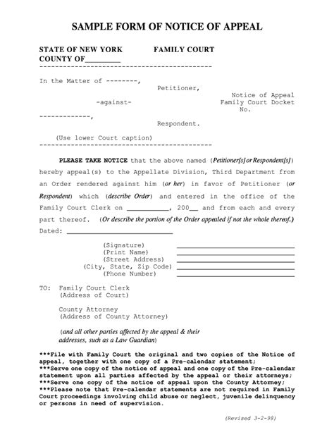 Notice Of Appeal Example Fill Out And Sign Online Dochub