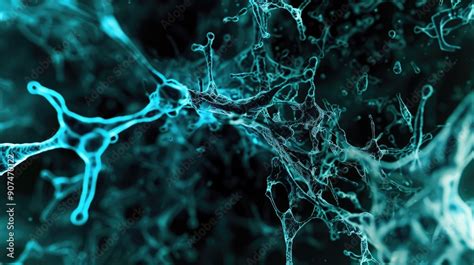 Microscopic Background Micro Human Bone Scan Modern Pattern Black