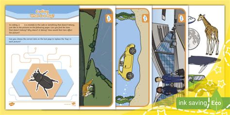 Coding What Is A Bug Activity Sheets Teacher Made