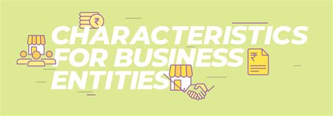 Types Of Business Entities Salient Characteristics