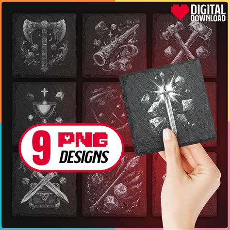 Dnd Laser Files Engraving Png Bundle Digital Download For Glowforge