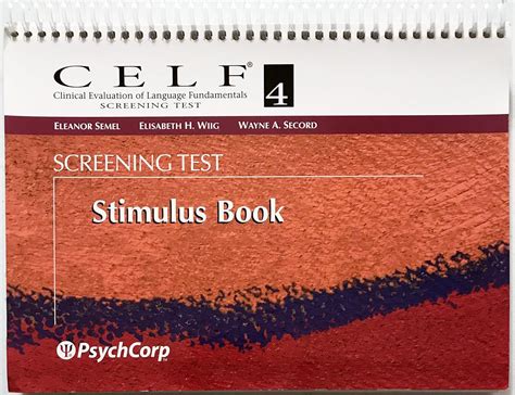 Celf 4 Screening Test Clinical Evaluation Of Language Fundamentals 9780158035178 Books