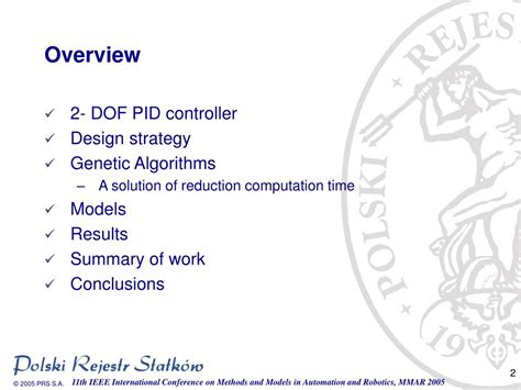 Ppt Two Degree Of Freedom Pid Controller Design Using Genetic