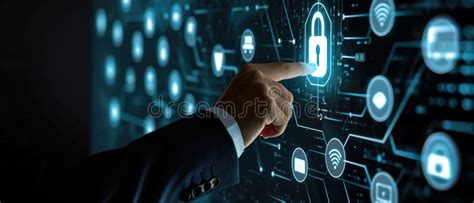 Choosing A Security Icon Safeguarding Data And Privacy In The Online World Stock Illustration