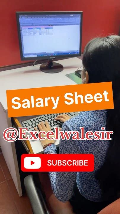 Salary Sheet In Excel Excelwalesir Exceltricks Computertips Ytshorts Exceltraining Excel