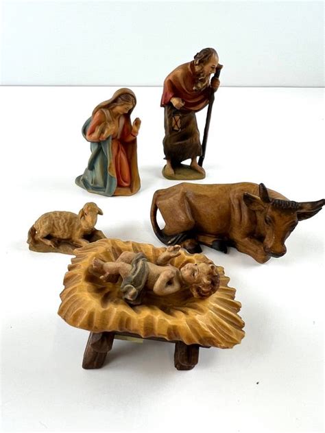 Geschnitzte Vintage Krippenfiguren Von Anri Aus Italien Gebraucht In